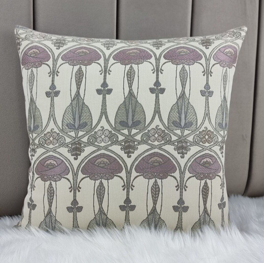 Mackintosh Art Deco Cushion Cover Belle Epoque Rose Pearl / Lilac ...