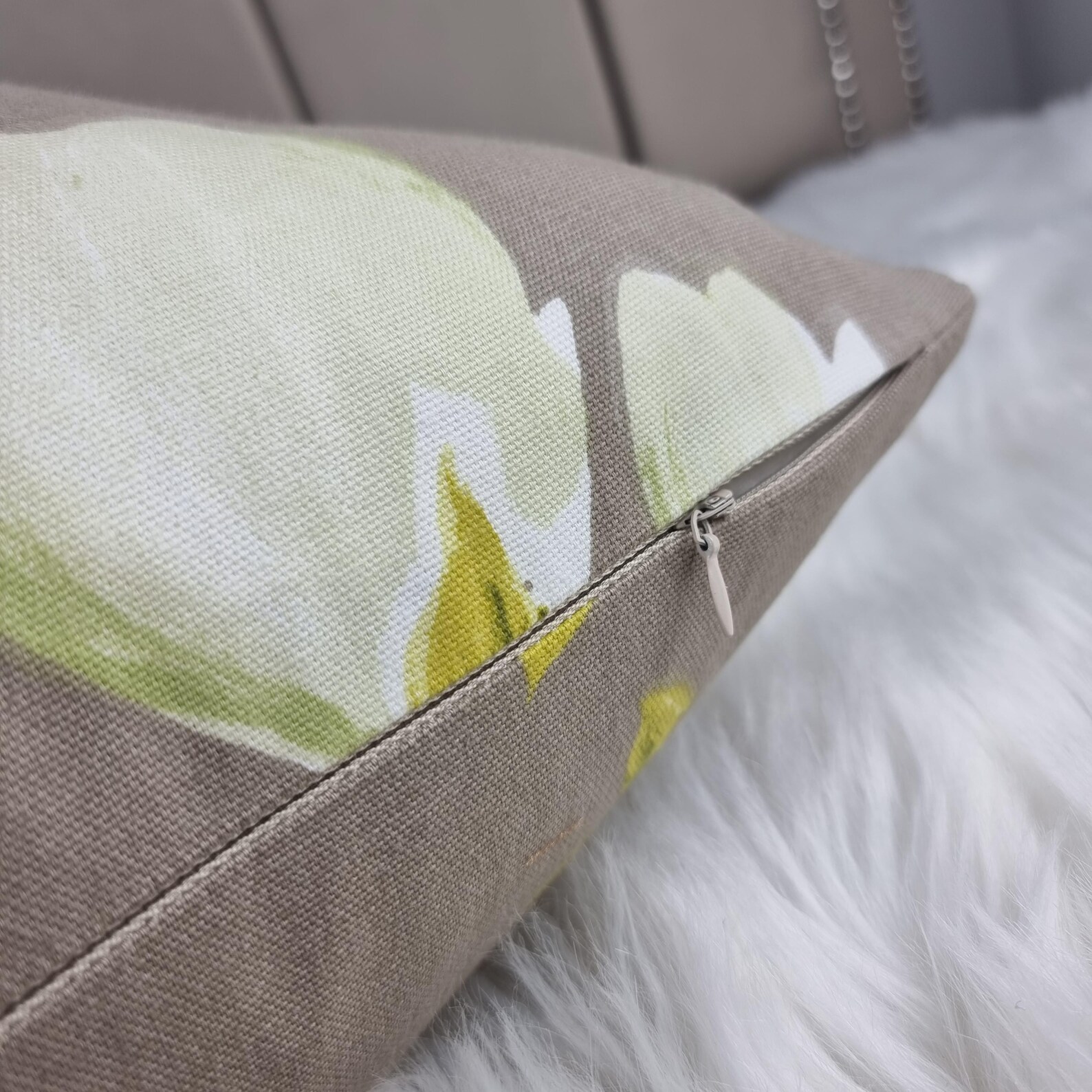 Sayuri Magnolia Fabric Cushion Cover/ Pillow Cover Throw Cushion Cover ...