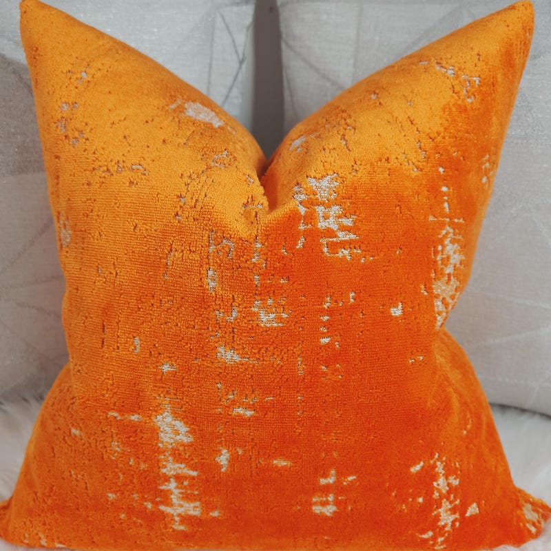 Orange Cushions - Etsy