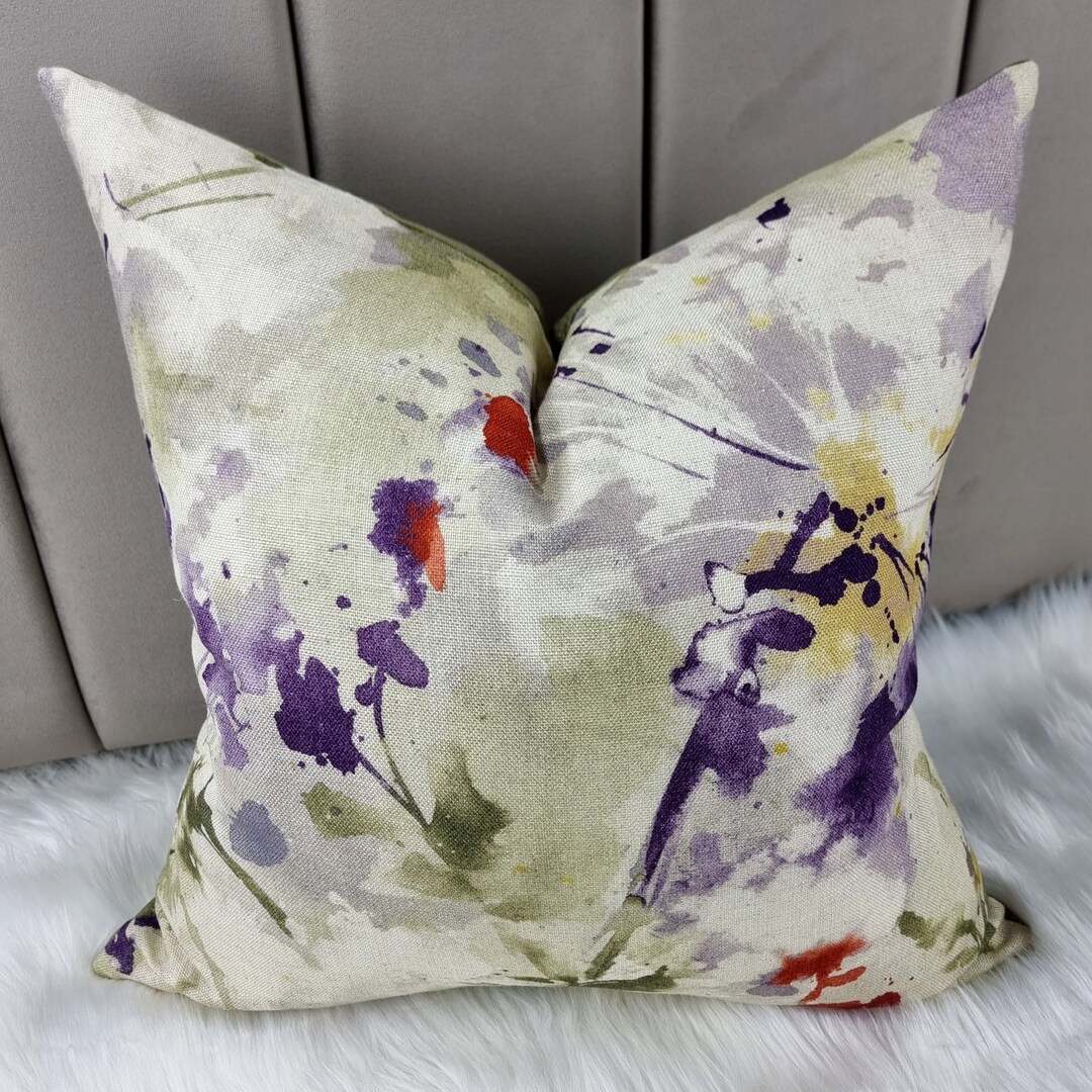 Sanderson Simi Amethyst Green Fabric Cushion Cover Handmade ...