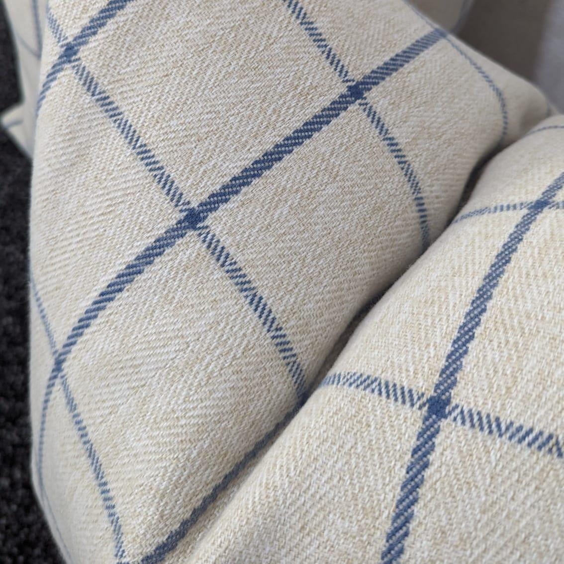 Prestigious Textiles Brodie Fabric Cushion Cover Blue Beige Highland ...