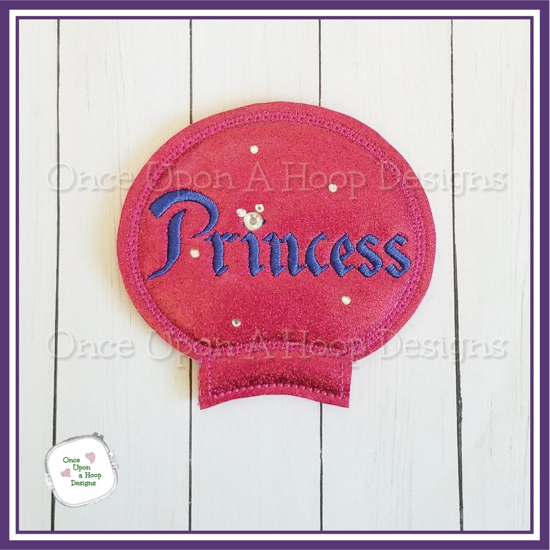 Princess Word Mear Add-on ITH Digital Machine Embroidery Design ...