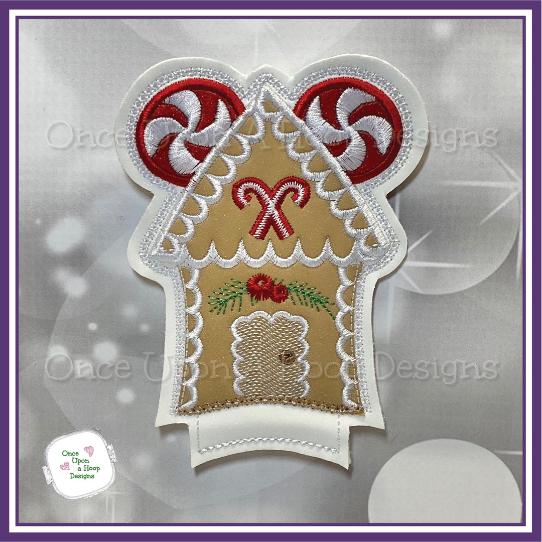 Mouse Gingerbread House Add-on Center ITH Digital Machine Embroidery ...