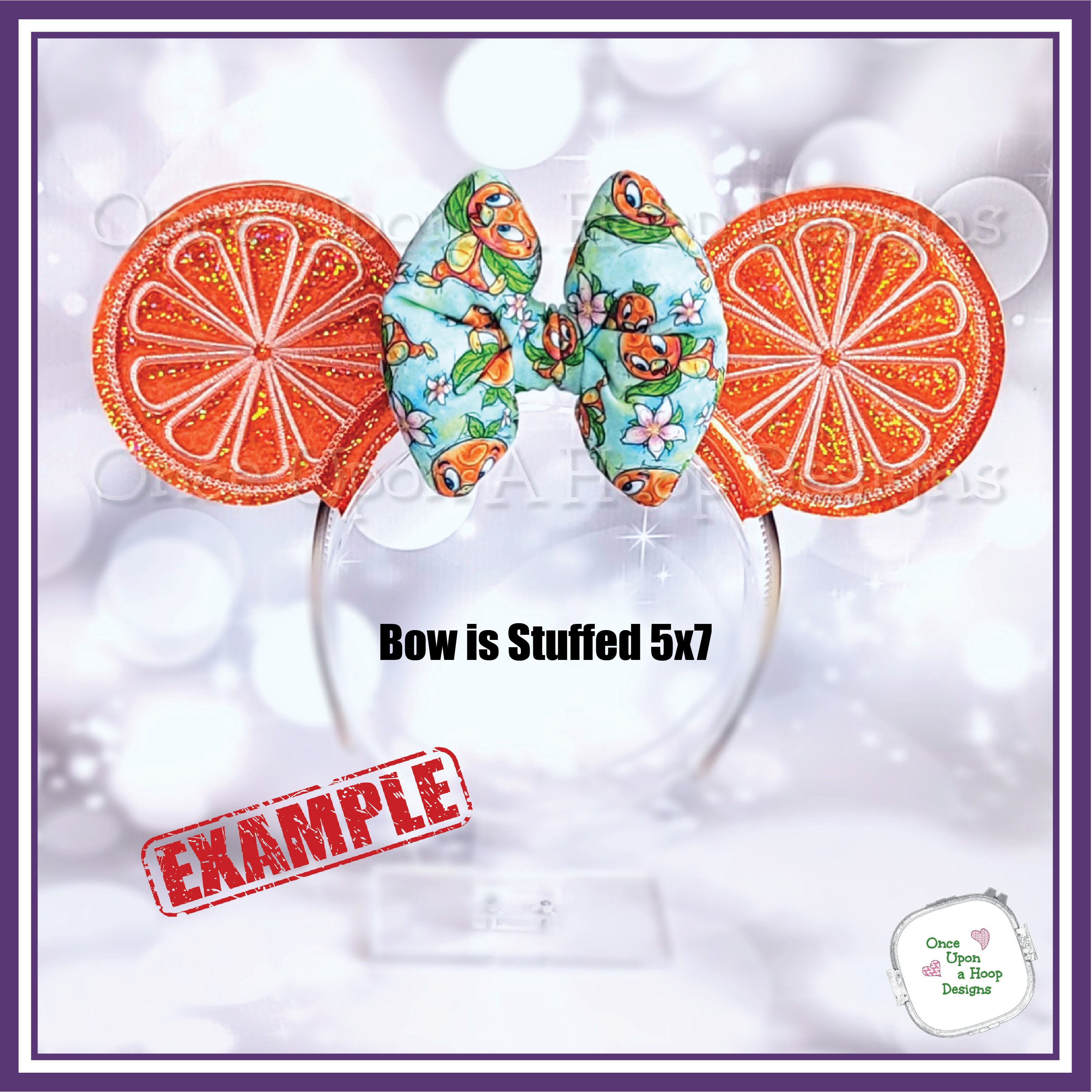 Square Fabric Bow in 3 Sizes ITH Digital Machine Embroidery Design ...