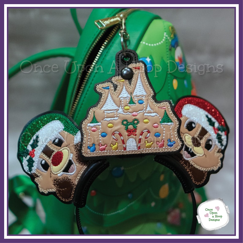 Gingerbread Castle Mears Headband Holder ITH Digital Machine Embroidery ...