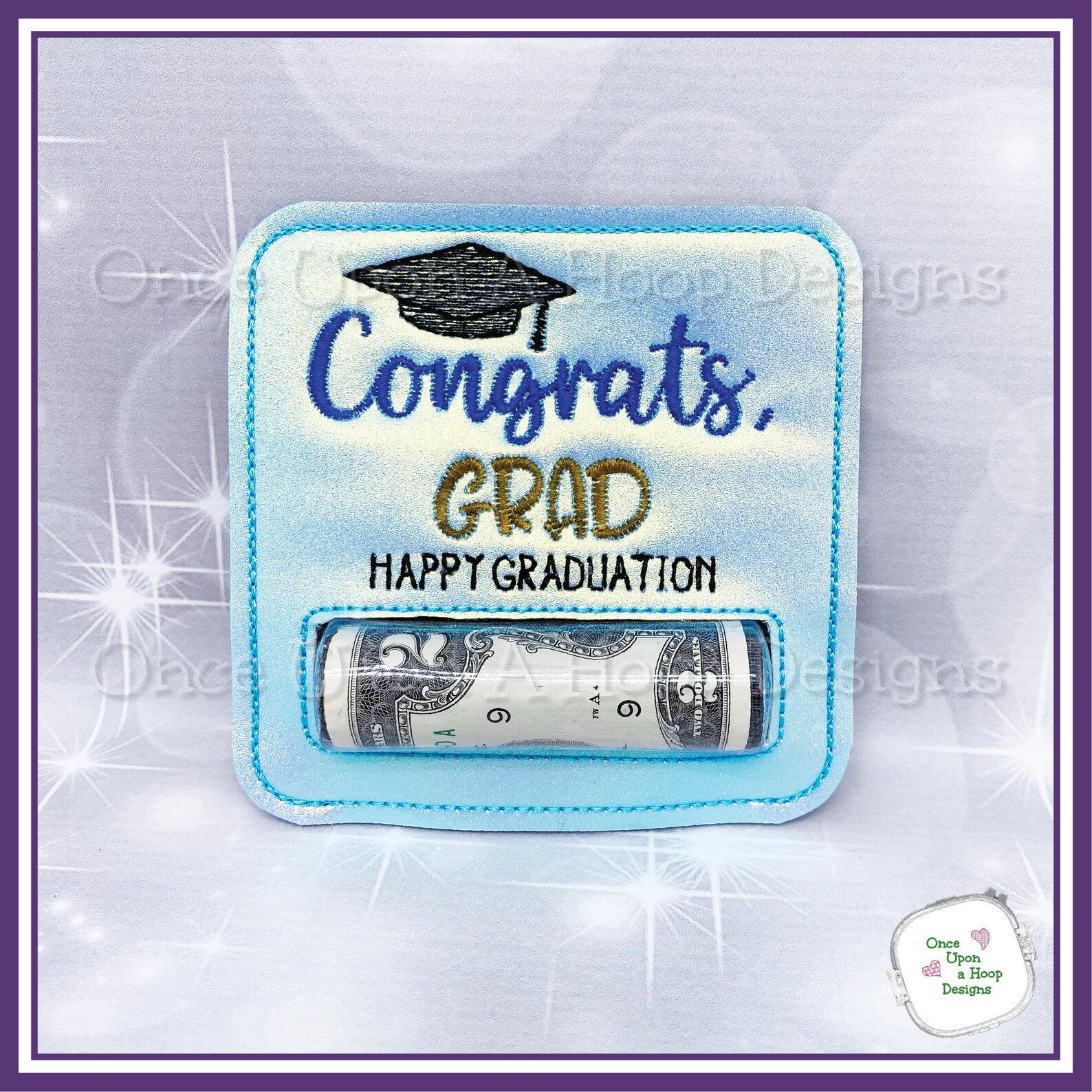 Congrats Grad Money Gift Holder ITH Digital Machine Embroidery Design ...