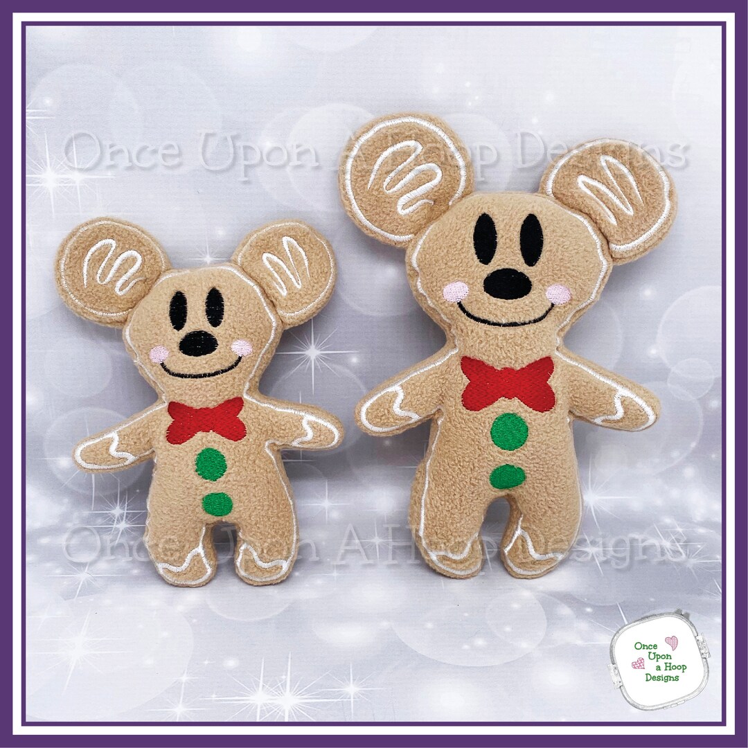 Mr Mouse Gingerbread Stuffy - 2 Standard Sizes 5x7 & 6x10 ITH Digital ...