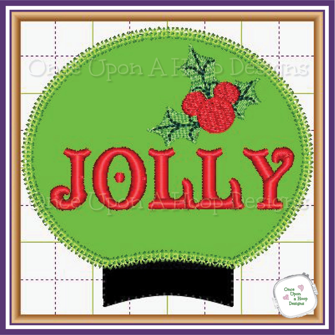 Jolly WORD Mear ITH Digital Machine Embroidery Design - INSTANT ...