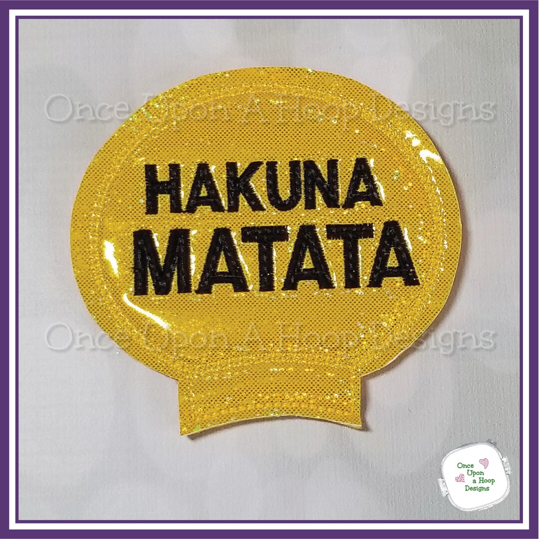 WORDS: Hakuna Matata Mear ITH Digital Machine Embroidery Design INSTANT ...
