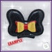 Flat Bow With Holes Center ITH Digital Machine Embroidery Design ...