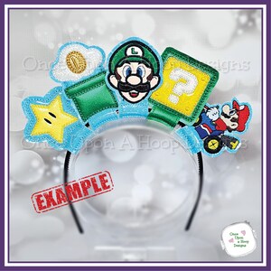 Super Italian Bros Jump Game Headband Toppers Set (5 Pieces) ITH ...