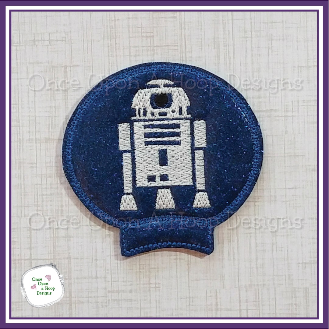 S.W. Droid R2-D2 Mouse Ear Add-on ITH Digital Machine Embroidery Design ...