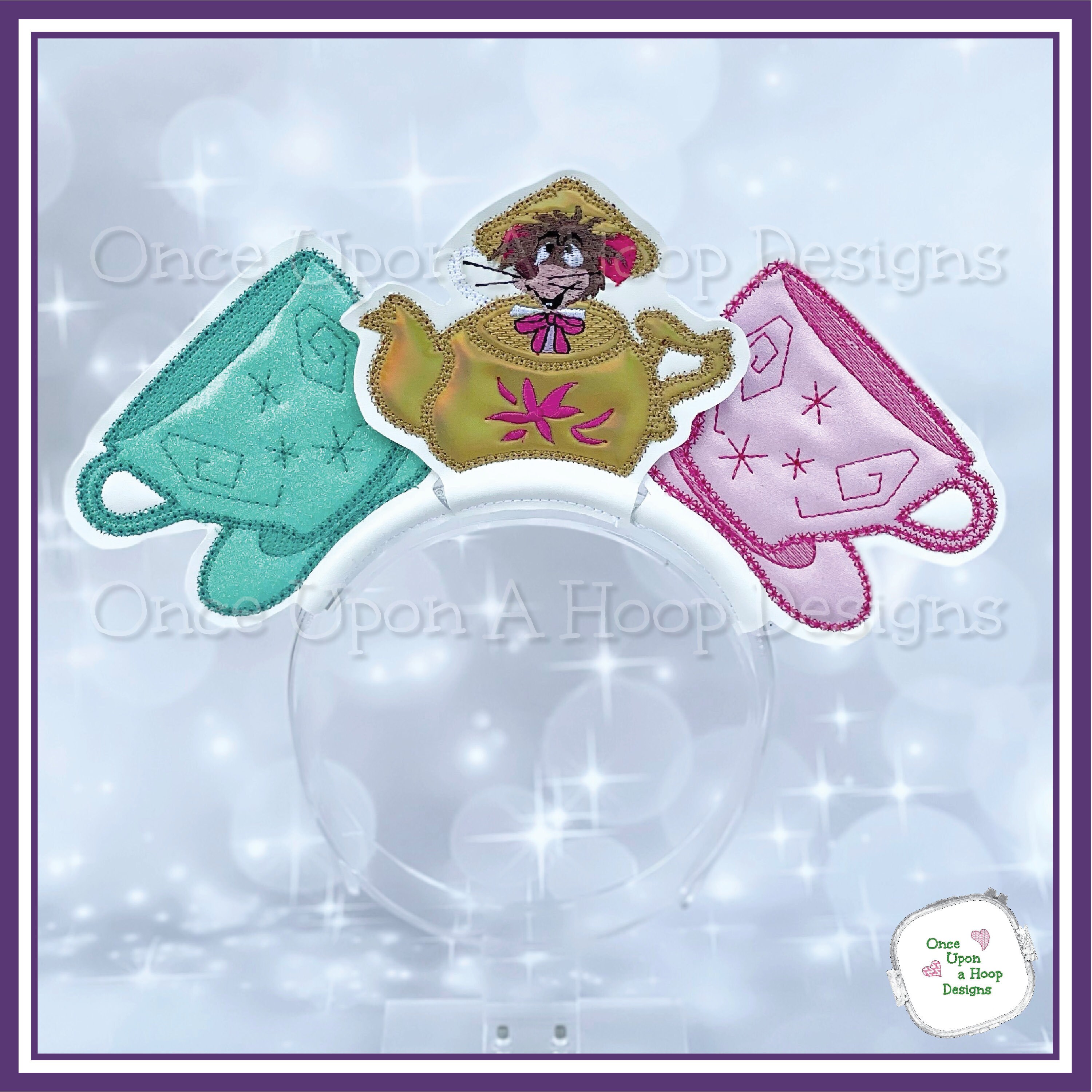 Crazy Tea Party Mears Set 3 Pieces ITH Digital Machine - Etsy