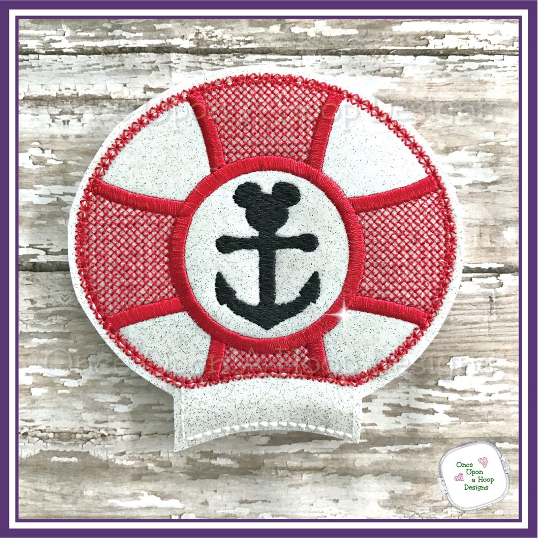 Lifesaver Mouse Anchor Mear ITH Digital Machine Embroidery Design ...