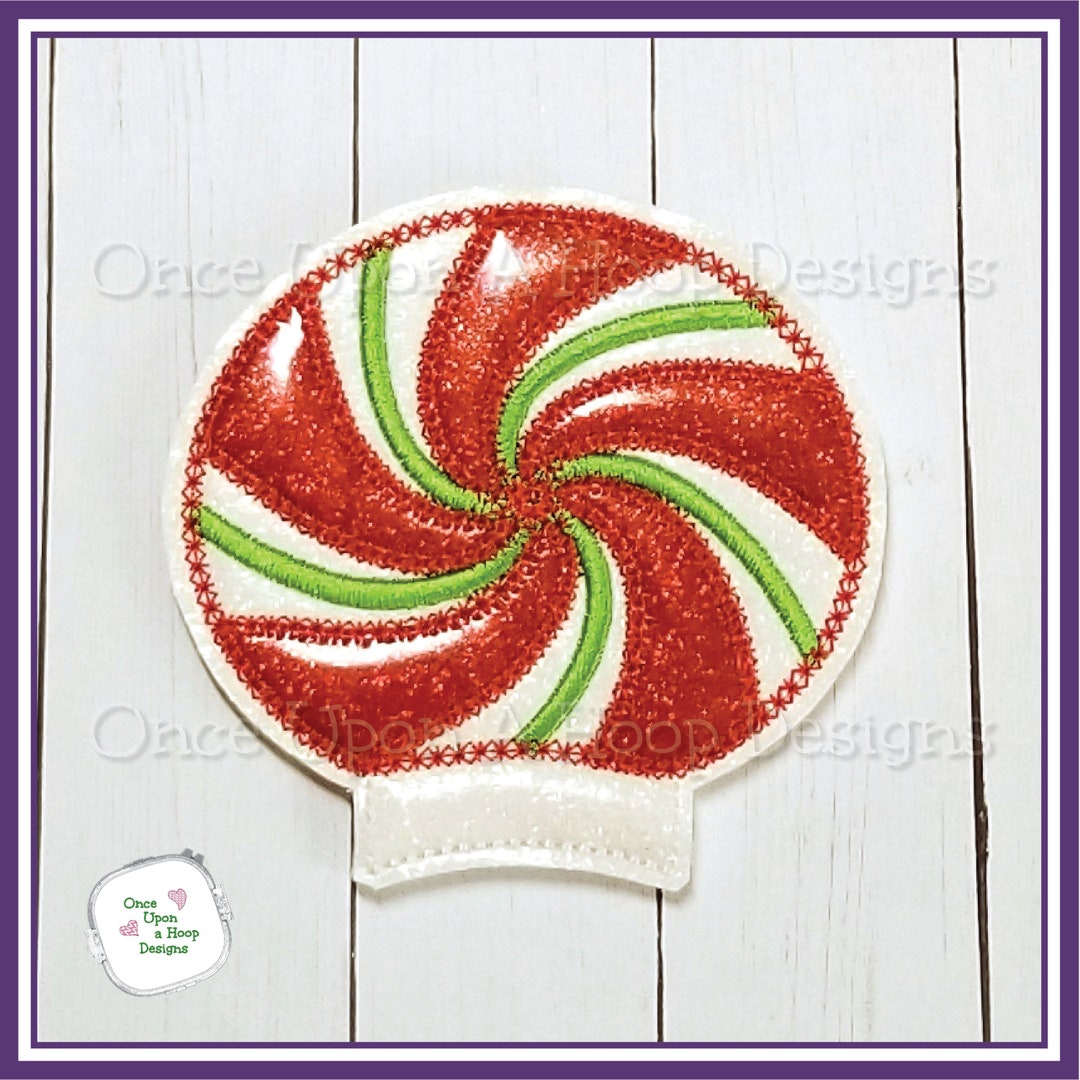 Peppermint Swirl Mear ITH Digital Machine Embroidery Design - INSTANT ...