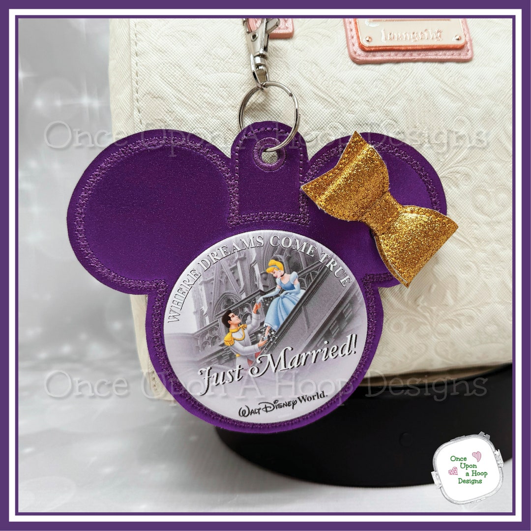 Ms Mouse Side 3D Bow Park Button Holder 2 Vers ITH Digital Machine ...