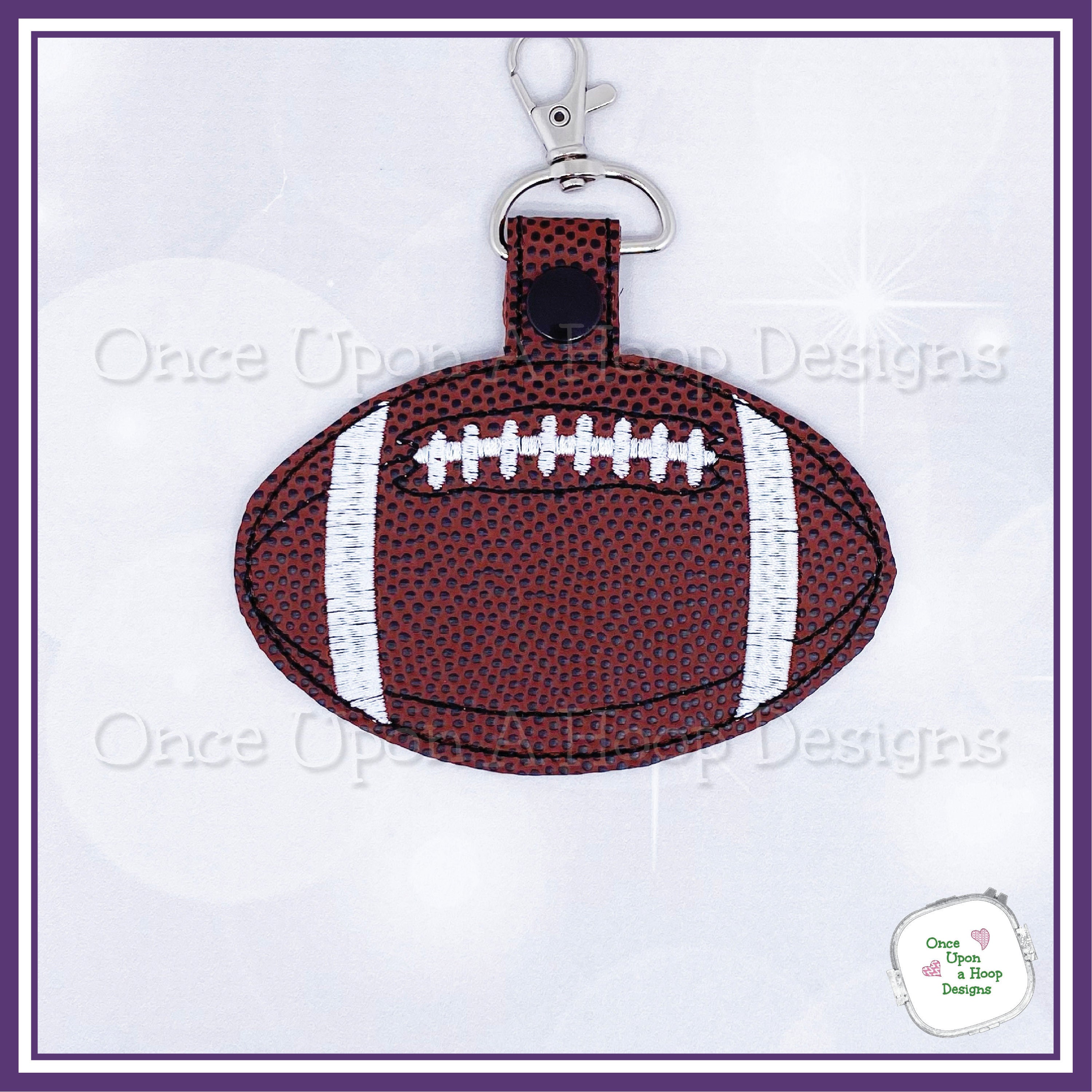 Football Bag Tag ITH Digital Machine Embroidery Design - INSTANT ...