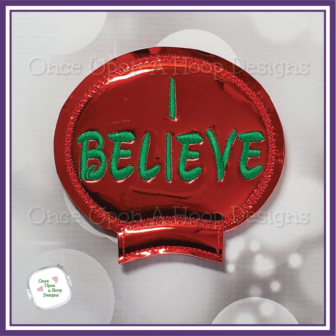 I Believe WORD Mear ITH Digital Machine Embroidery Design INSTANT ...