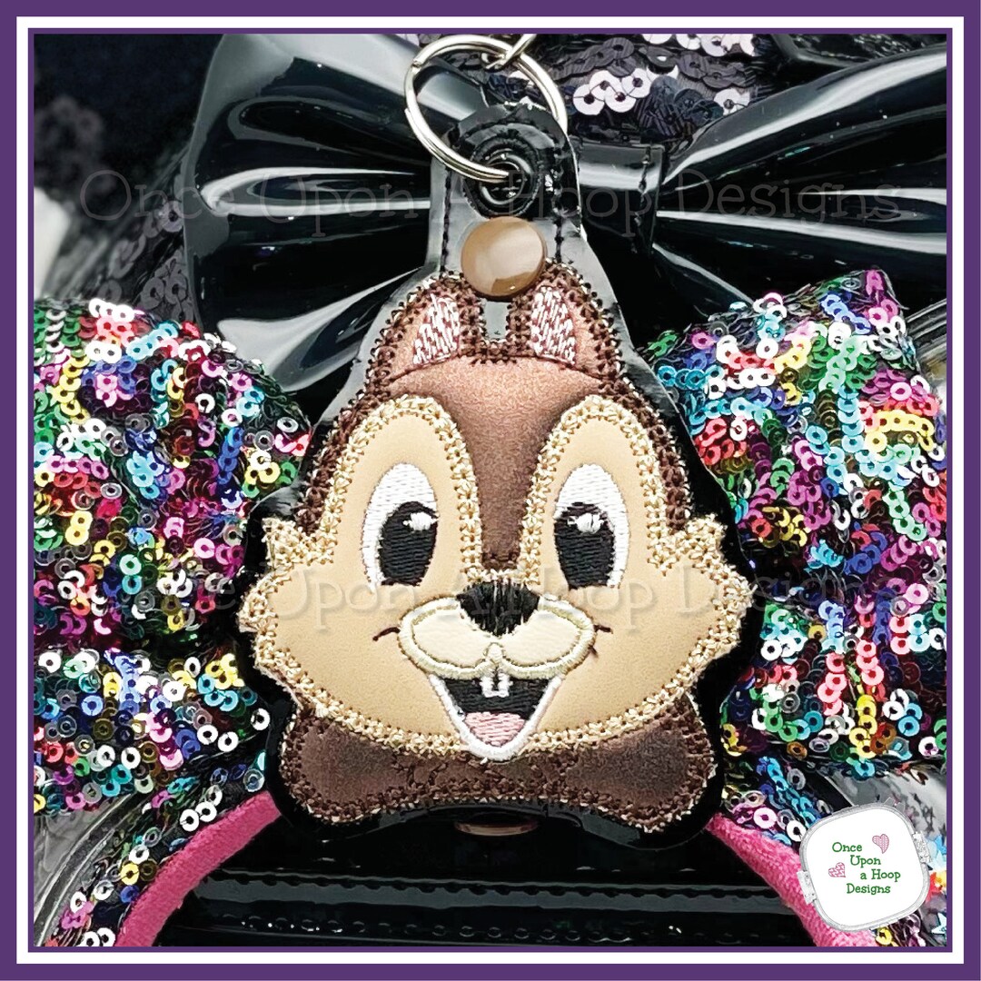 Chipper Chipmunk Mears Headband Holder ITH Digital Machine Embroidery ...