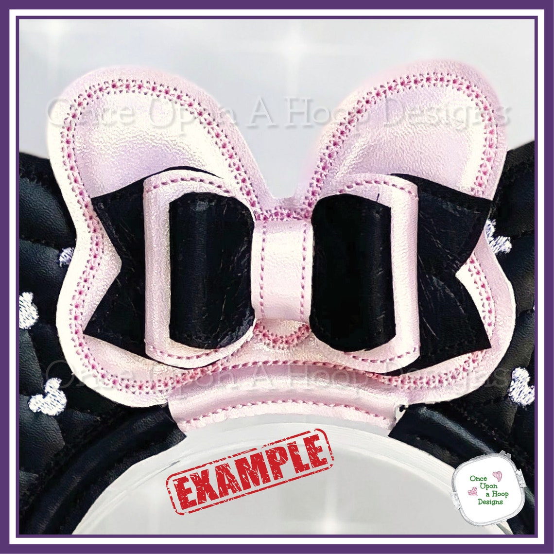 Flat Bow With Holes Center ITH Digital Machine Embroidery Design ...