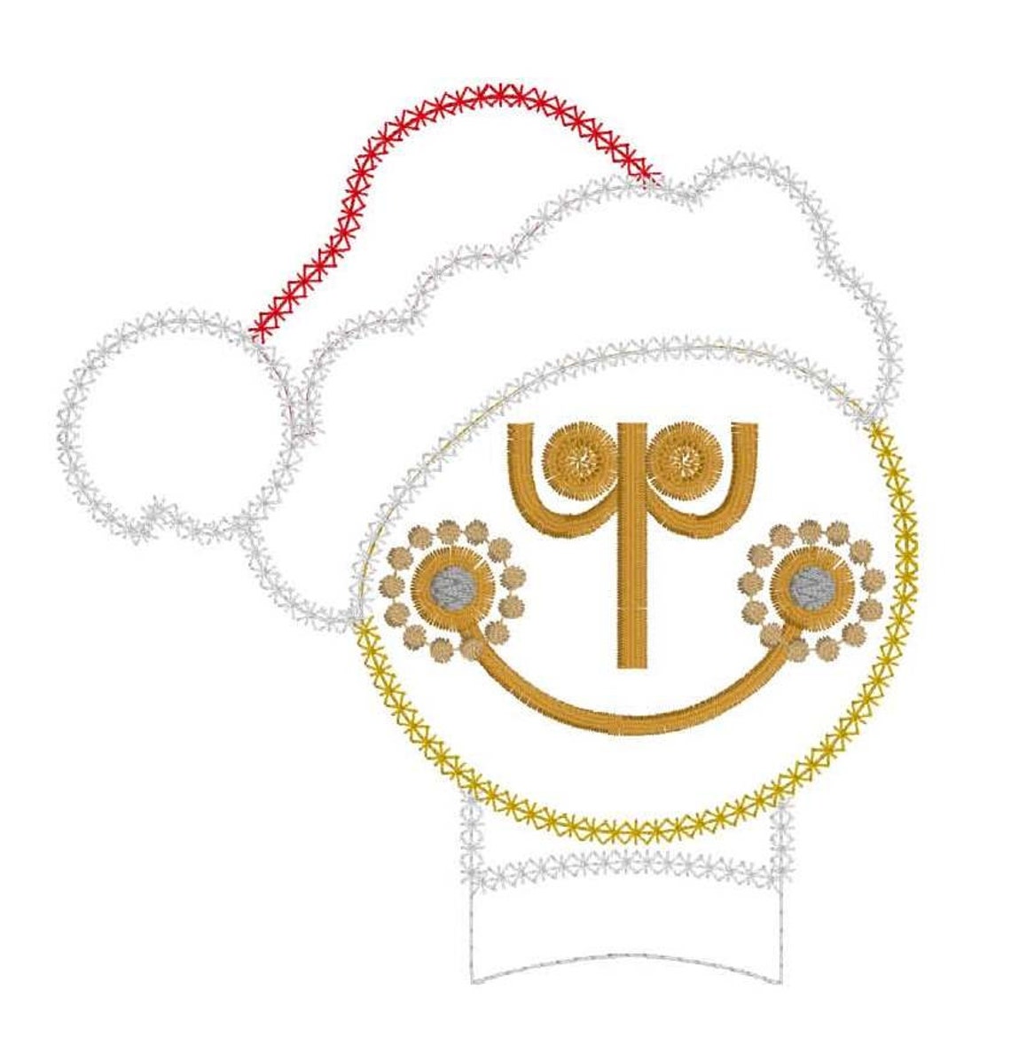 World Clock Face Santa Hat Add-on ITH Digital Machine | Etsy