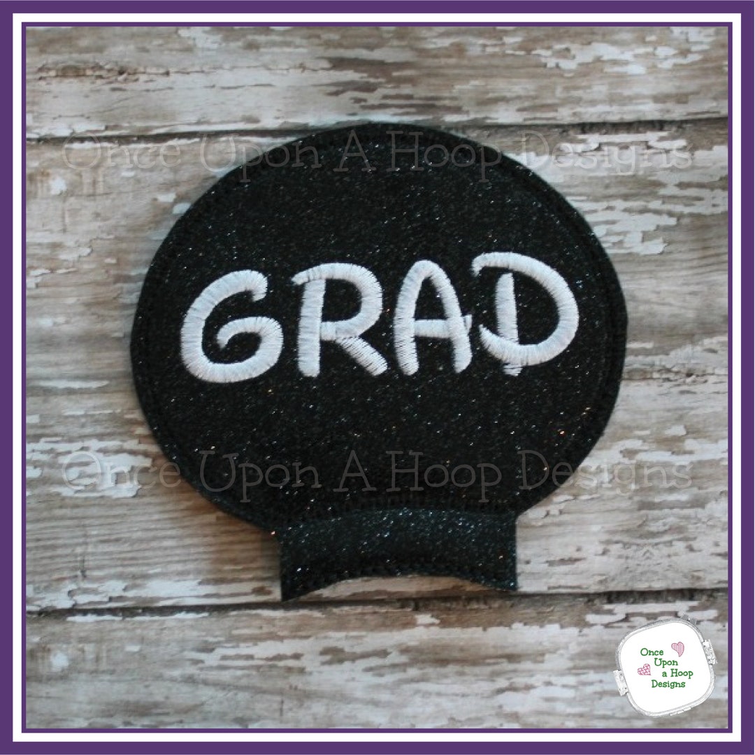WORDS: Grad Mear ITH Digital Machine Embroidery Design - INSTANT ...