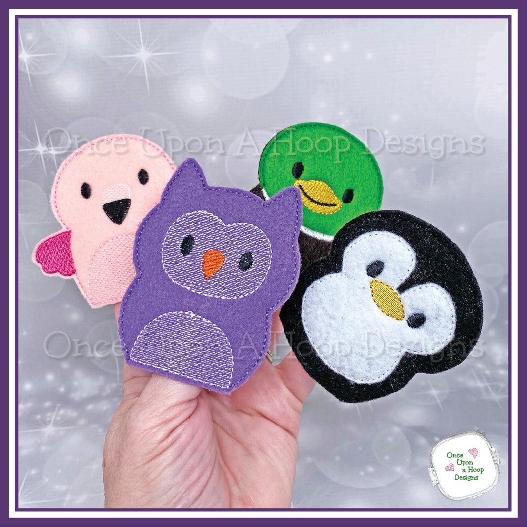 Finger Puppets: Squish Birds Pack of 4 ITH Digital Machine Embroidery ...