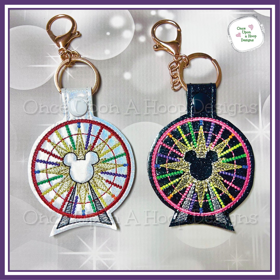 DL Ferris Wheel Snap Tab ITH Digital Machine Embroidery Design ...