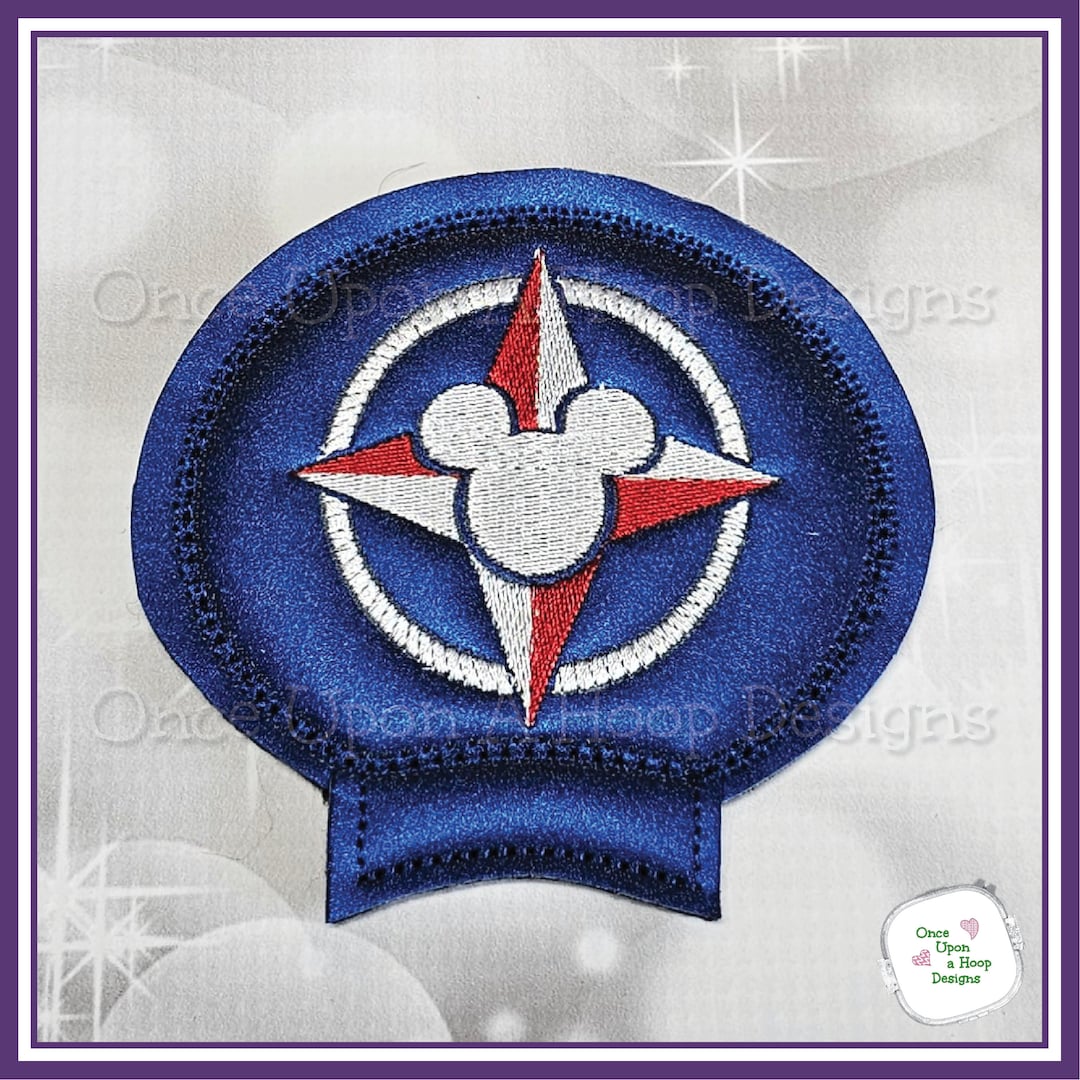 DCL Mouse Compass Mear Add-on ITH Digital Machine Embroidery Design ...