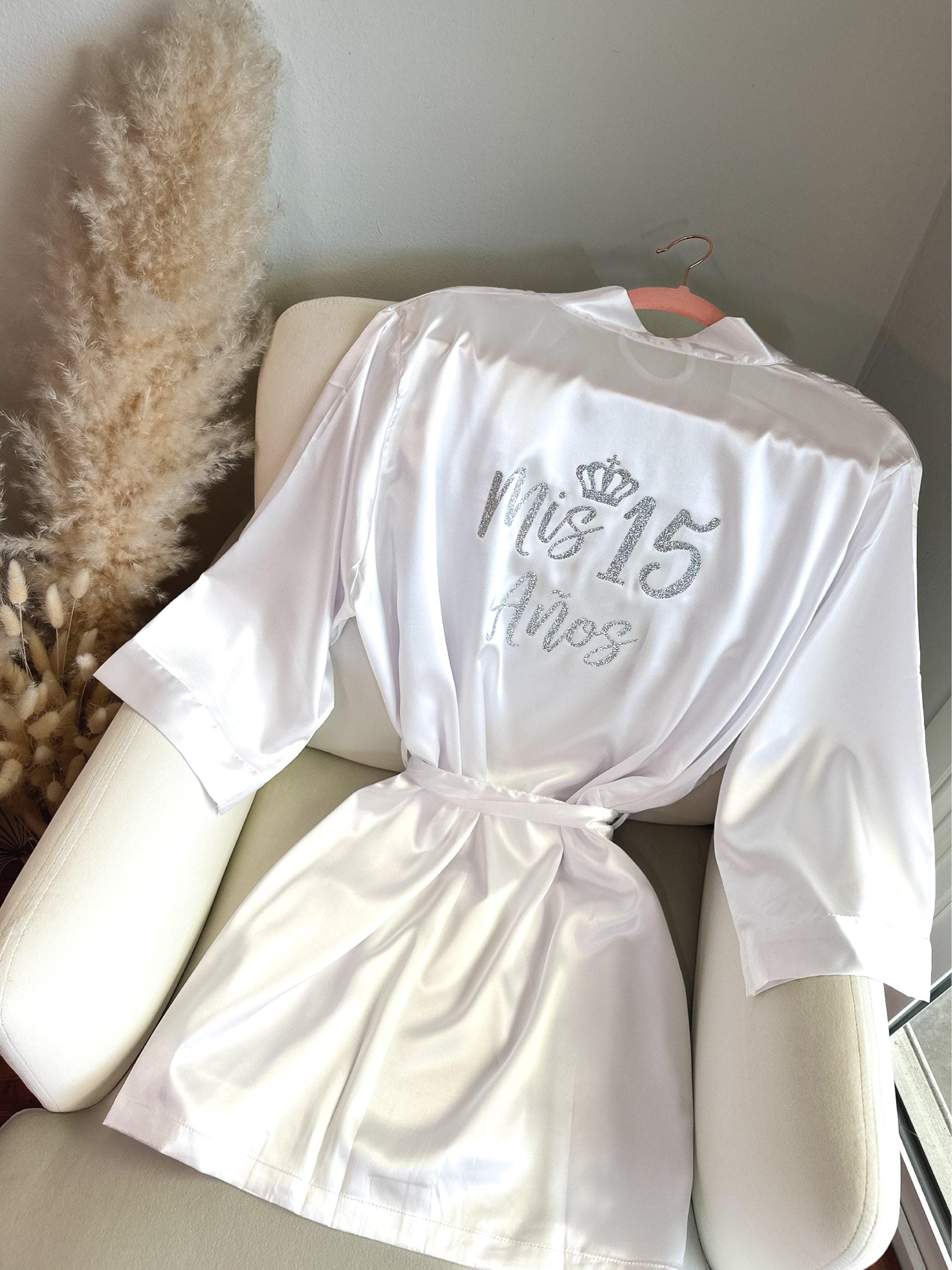 Sweet 16 Quinceañera Robe Custom Glitter | Personalized Mis Quince ...