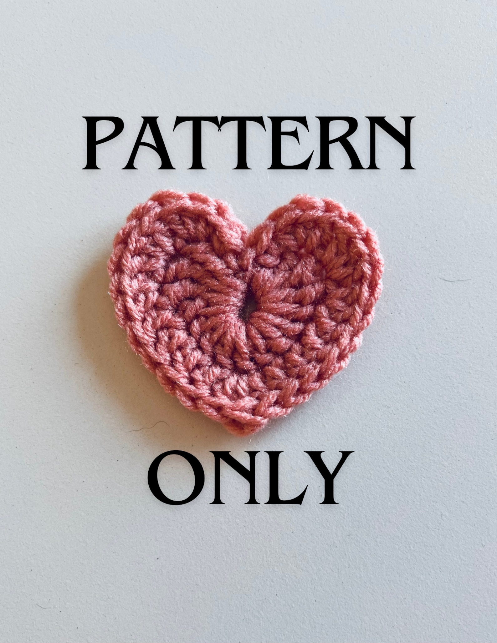 Crochet Applique Heart Pattern - Etsy