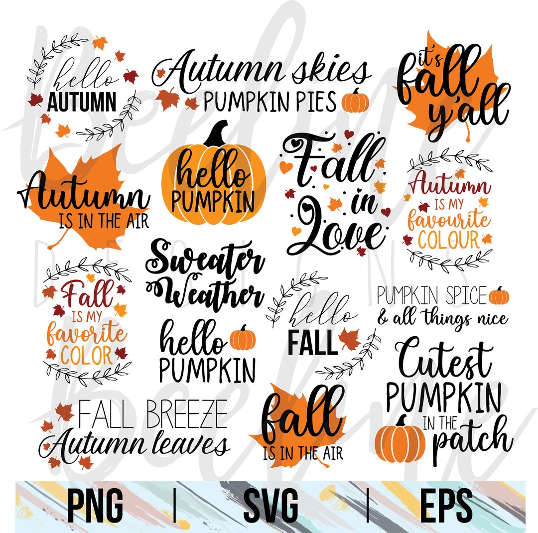 Fall SVG | Autumn Svg Bundle | Hello Fall Svg | Pumpkin Svg | Cut File ...