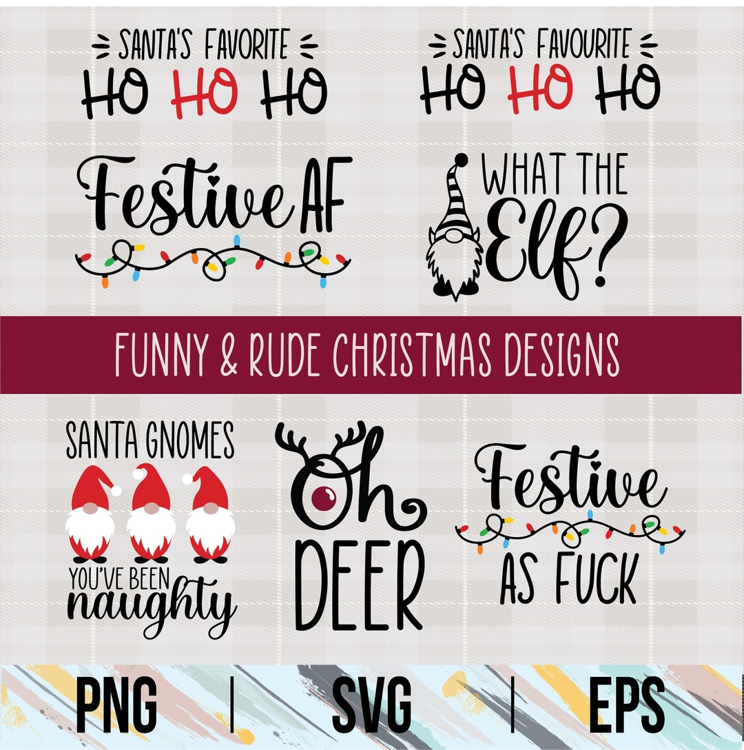 Christmas Funny Rude Svg Bundle | Christmas Svg | Gnomes Svg | Mug ...