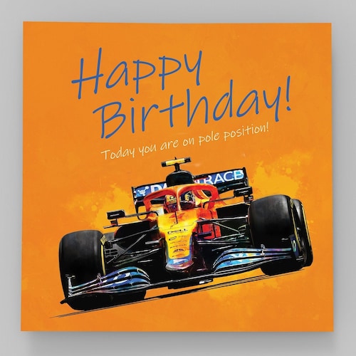 Lando Norris F1 Happy Birthday Card Mclaren Car Gift - Etsy