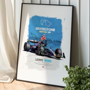 Lewis Hamilton Wins F1 Poster, Lewis Hamilton F1 Print Wins 2024 ...
