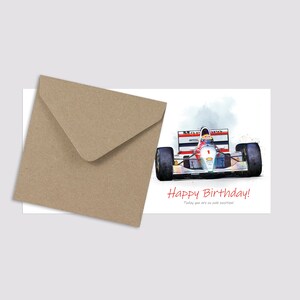 Ayrton Senna F1 Birthday Day Card, Happy Birthday Day Card, Mclaren ...