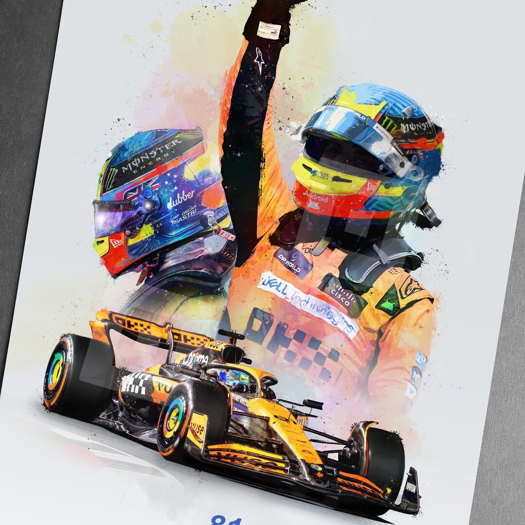 Oscar Piastri Poster Mclaren Car Print Oscar Piastri Wall Art Gift - Etsy