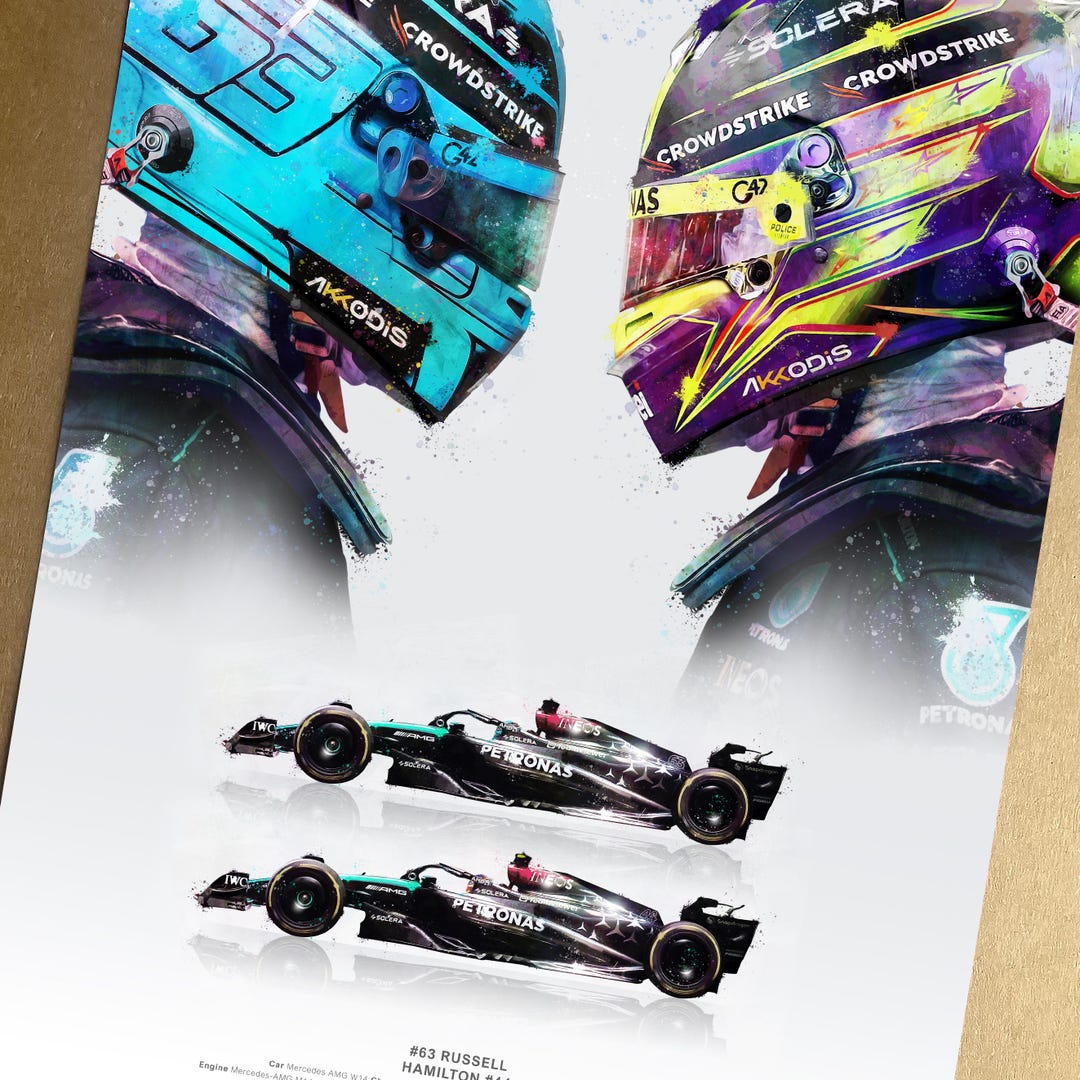Mercedes Team F1 Poster Gift - Etsy