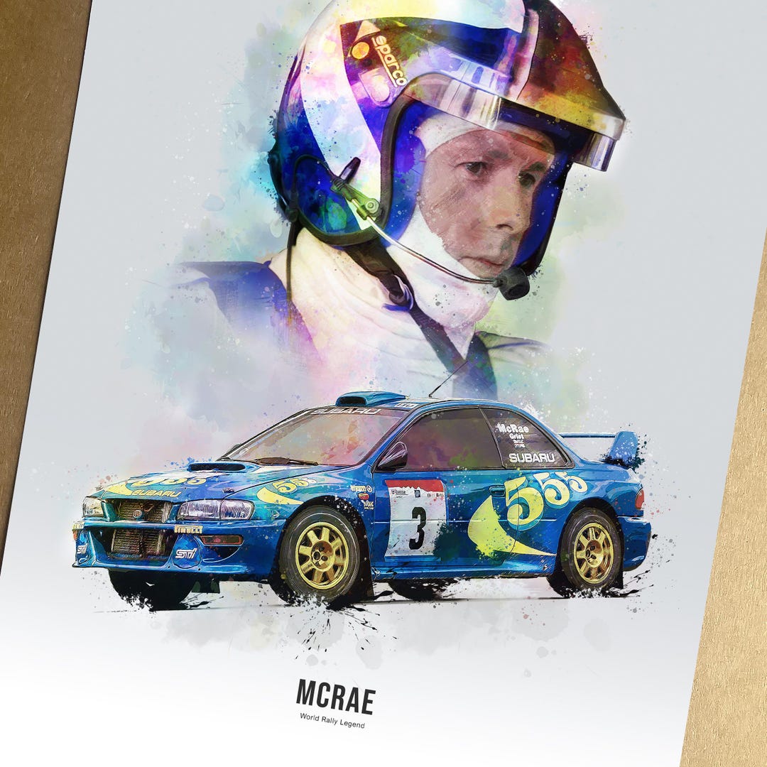Colin Mcrae Poster Subaru Rally Car Colin Mcrae Wall Art Print Subaru ...