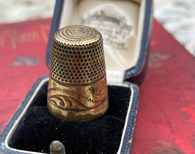 Antique Victorian Edwardian Gold Cased Sewing Thimble - Etsy