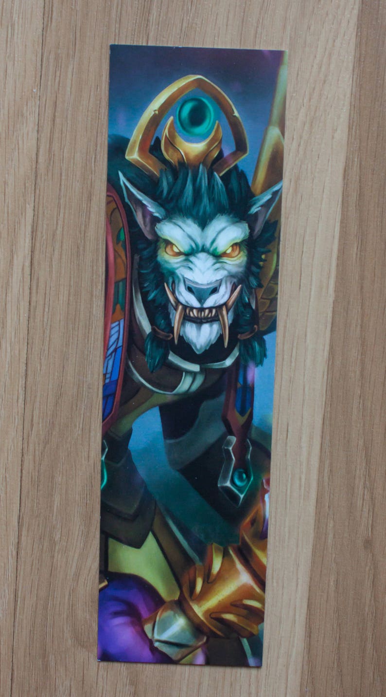 Warcraft Bookmark World of Warcraft Bookmark Warcraft Wolf - Etsy
