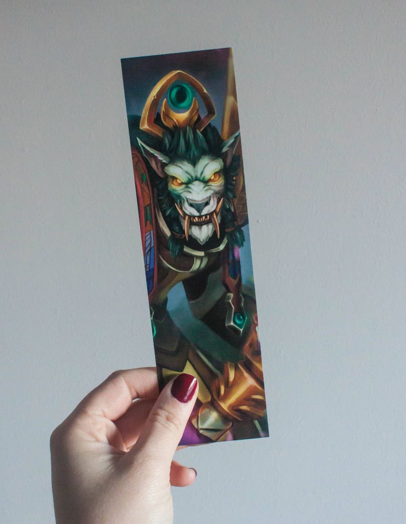 Warcraft Bookmark World of Warcraft Bookmark Warcraft Wolf - Etsy