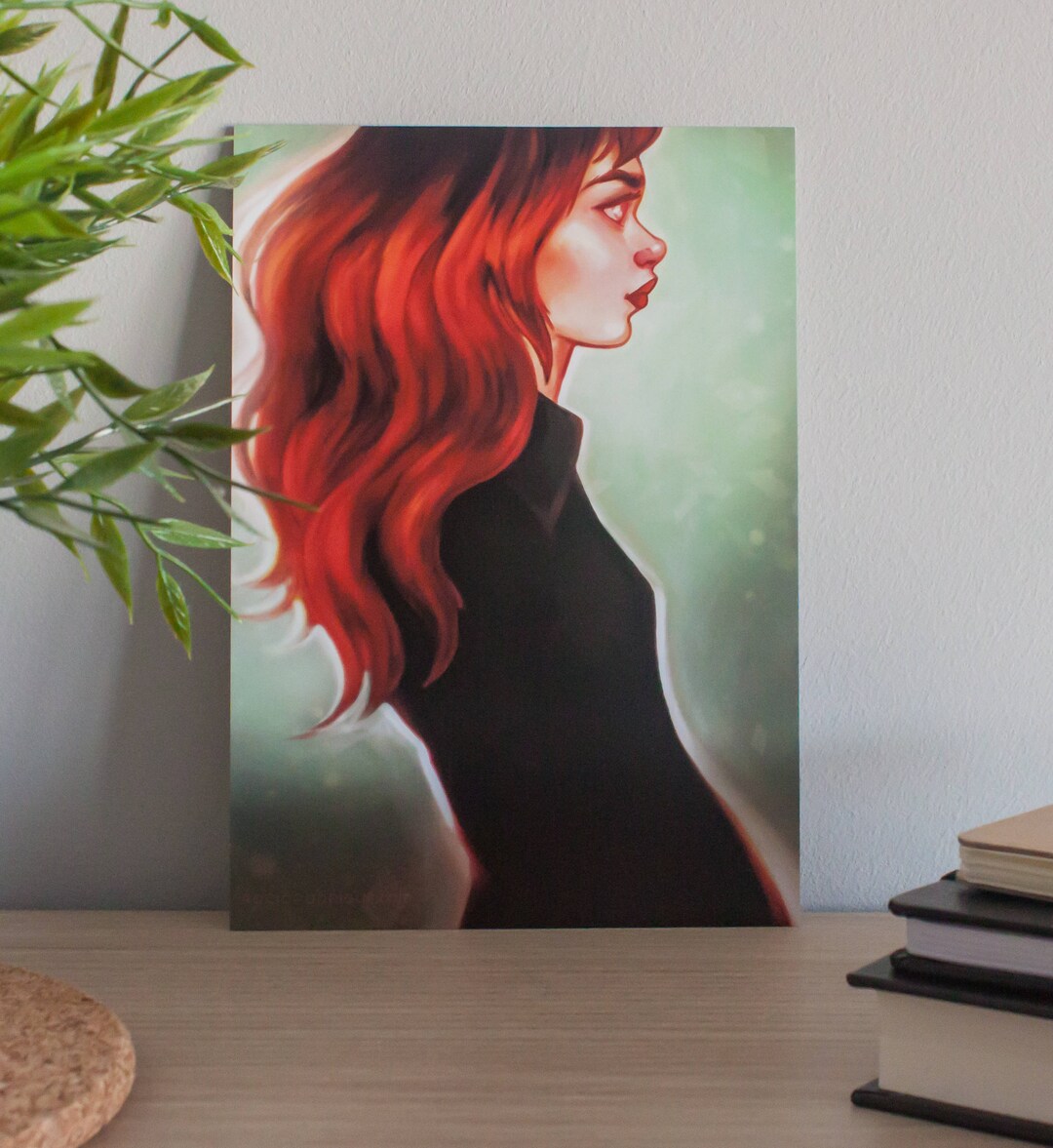 Profile Portrait Art Print, Profile Portrait Illustration, Profile Girl ...