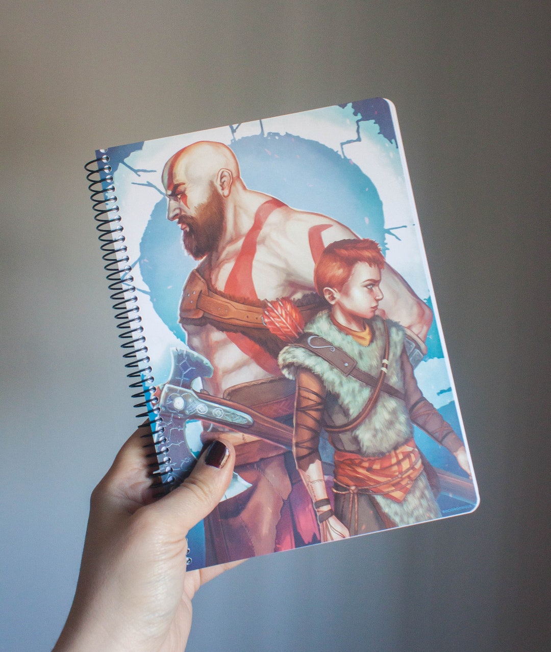 Video Game Notebook Spiral, God of War Notebook, Gamer Journal, A5 ...