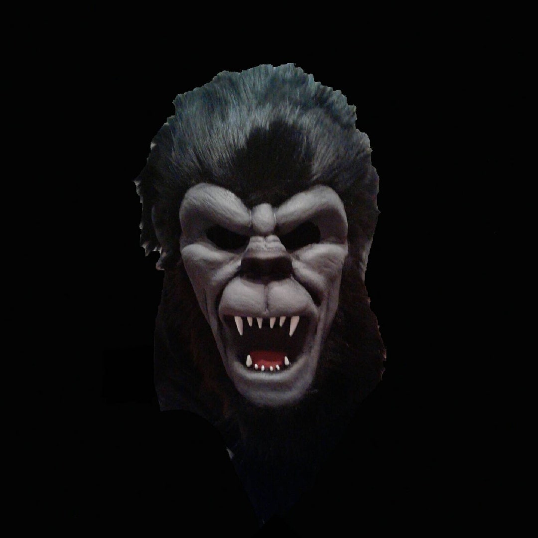 Black Fur Werewolf Latex Half Mask - Etsy