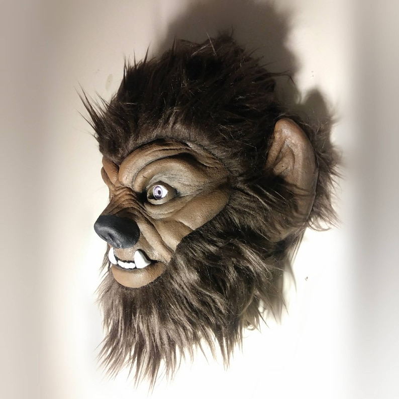 Wolfman Head Foam Filled Latex Wall Mount - Etsy