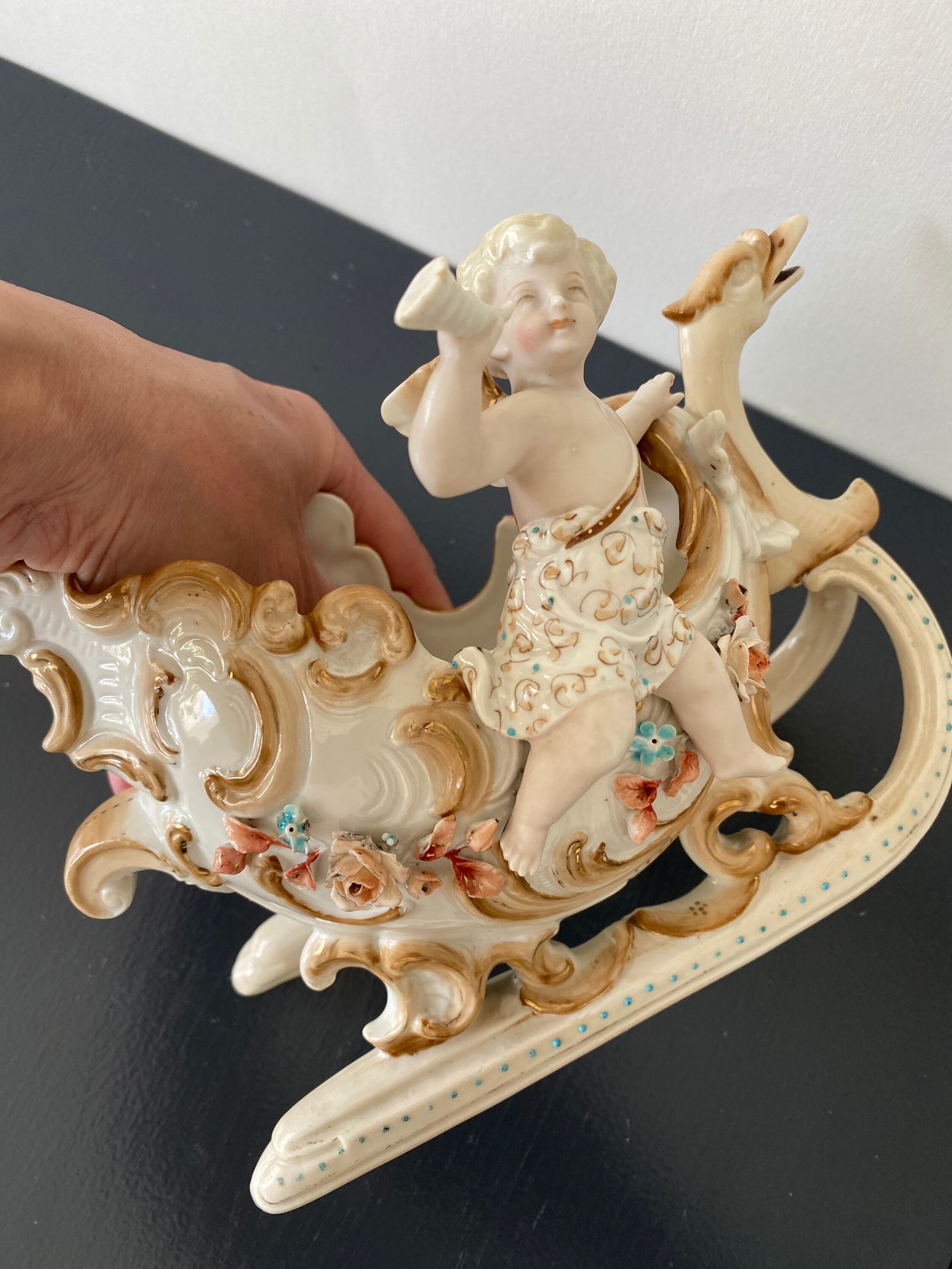 Antique Cherub Porcelain Dish - Etsy