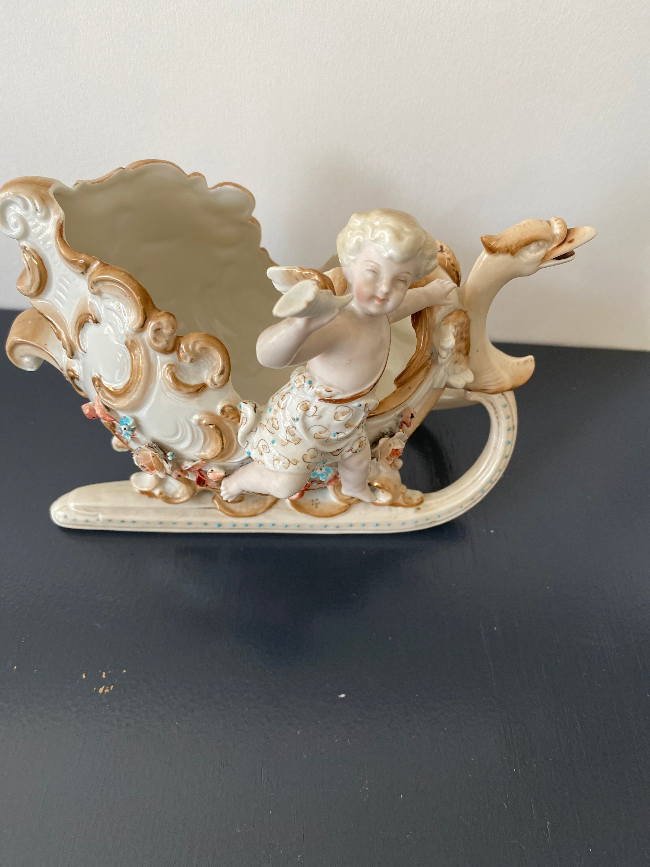Antique Cherub Porcelain Dish - Etsy