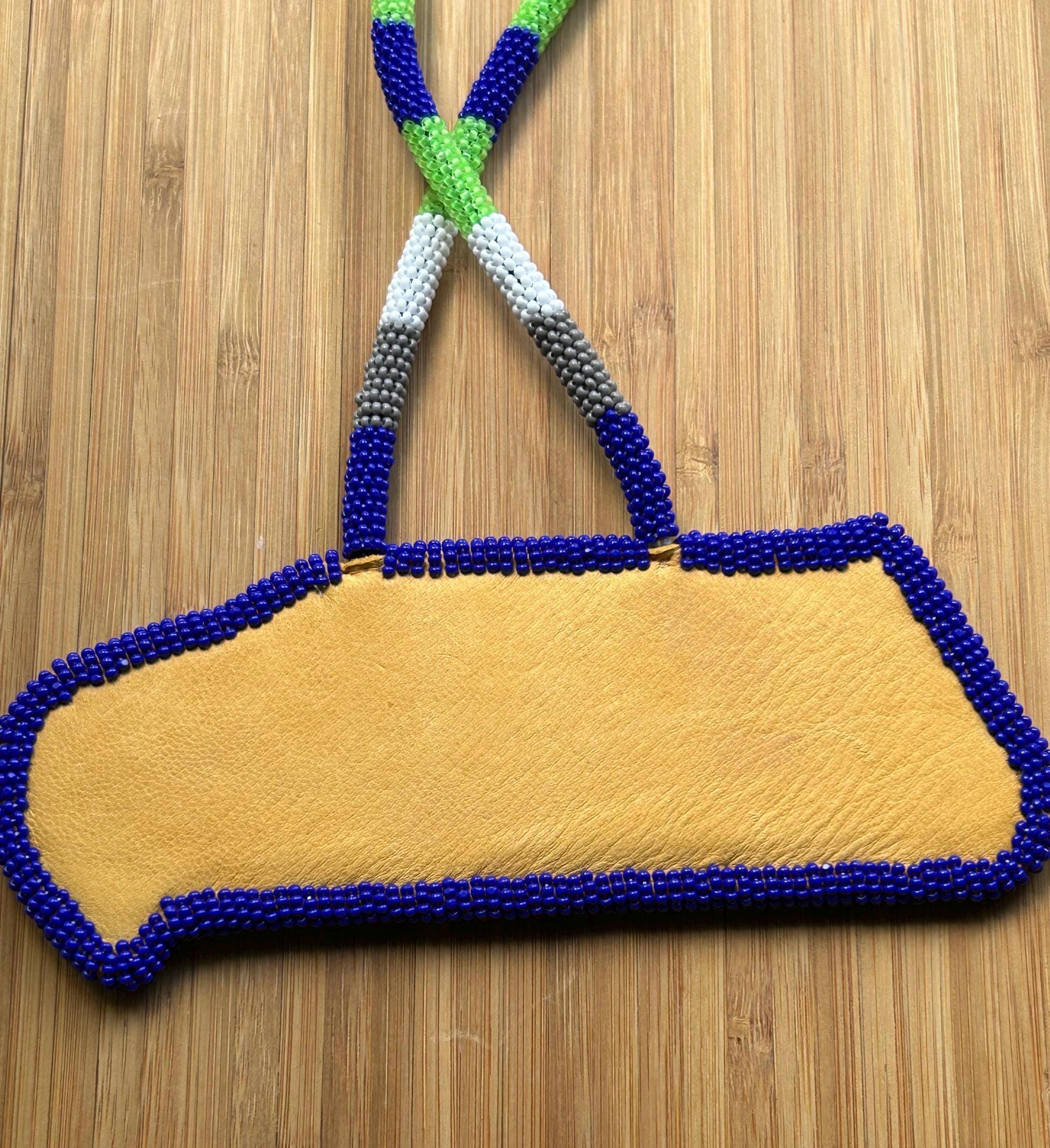 Native American Made Seahawks Inspired Medallion Fully Beaded Necklace ...