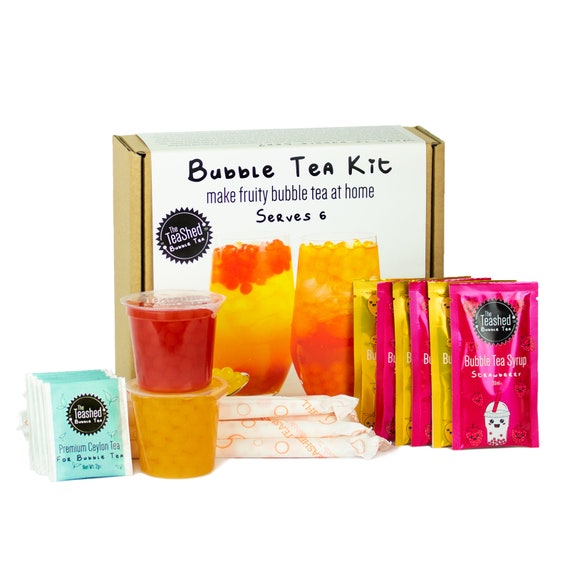 Fruit Bubble Tea Kit Gift Box 6 Serving Mango Strawberry - Etsy